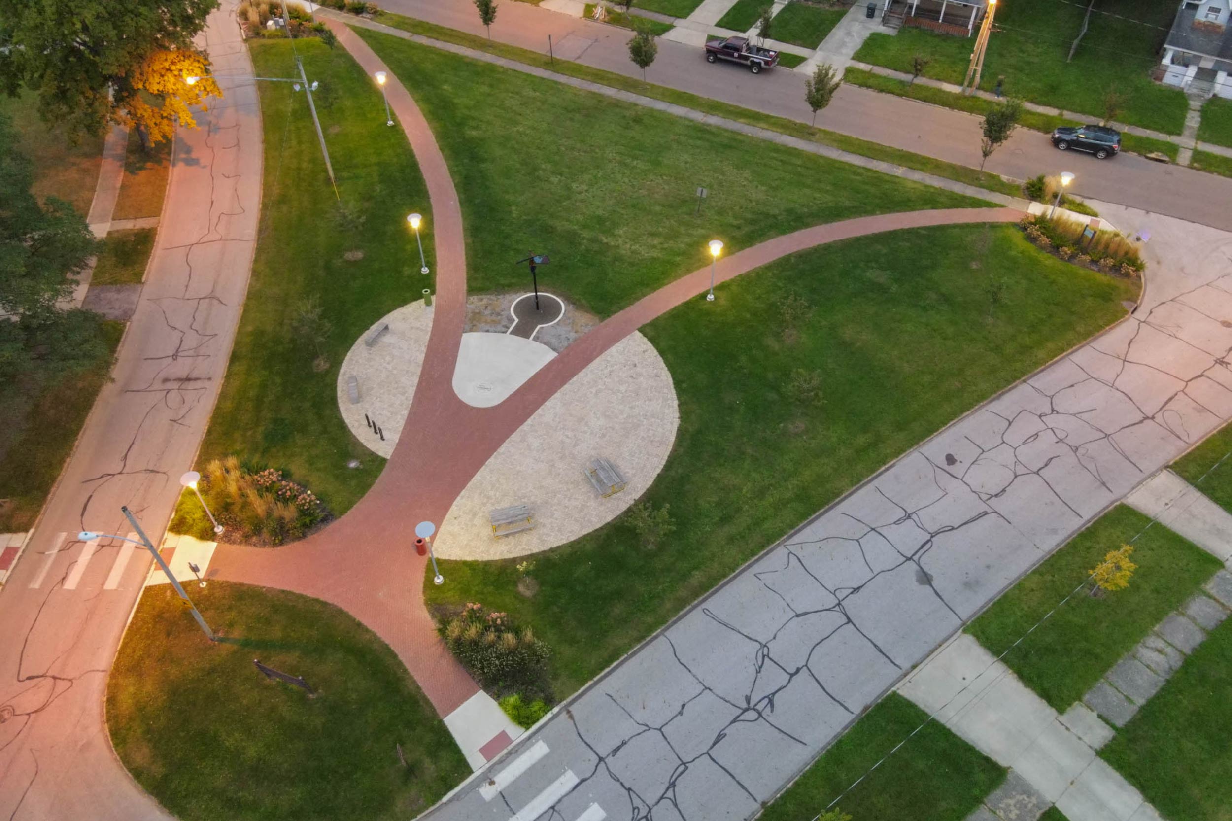 Cadillac Triangle Park - KGK and Company – Landscape Architecture and ...